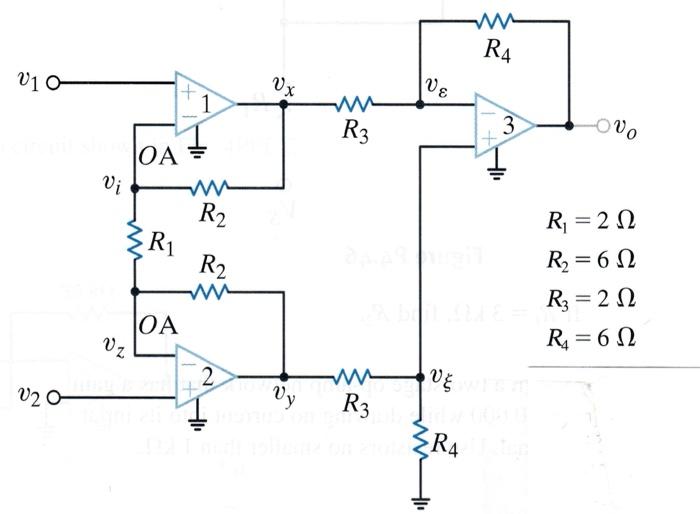 Solved v0 = [ ]v1 + [ ]v2 about the ciruit, fill in the | Chegg.com