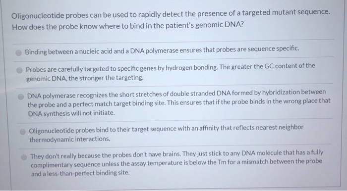 Solved Oligonucleotide probes can be used to rapidly detect | Chegg.com