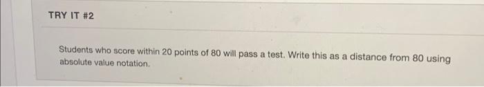 Solved Students who score within 20 points of 80 will pass a | Chegg.com