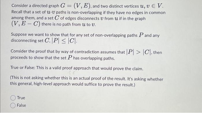 Solved Consider an undirected graph G=(V,E). Recall that a | Chegg.com