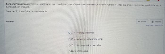 Solved Random Phenomenon: There are eight lamps in a | Chegg.com