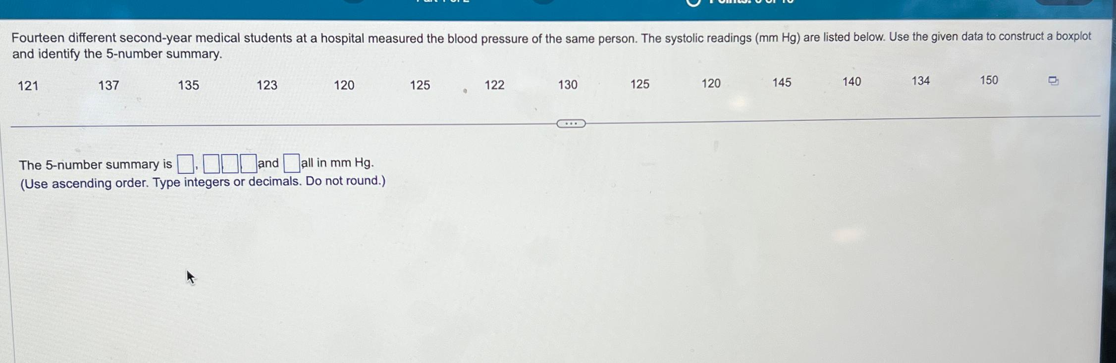 Solved and identify the 5-number | Chegg.com
