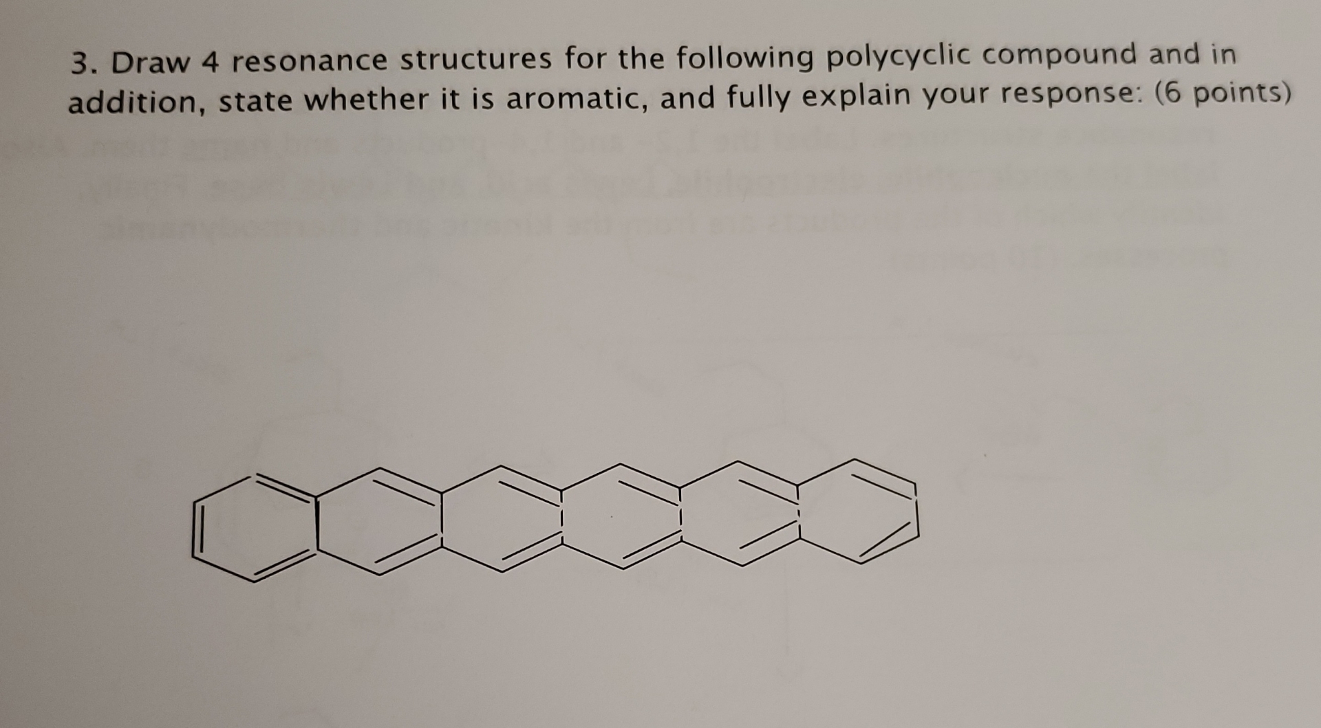 Solved Draw 4 ﻿resonance structures for the following | Chegg.com