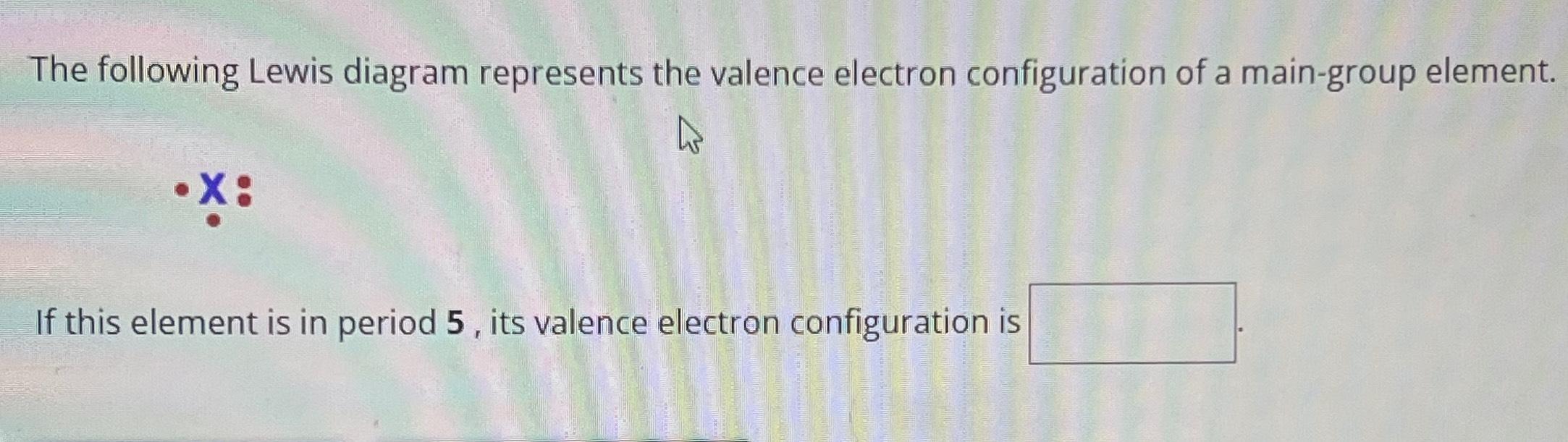 Solved The following Lewis diagram represents the valence | Chegg.com