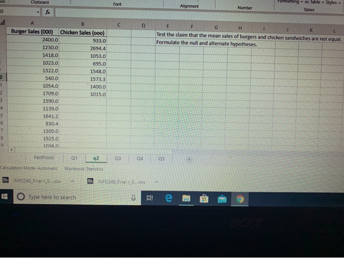 Solved do p board Formatting as Table Styles Alignment | Chegg.com