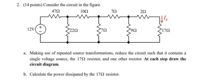 Solved 2. (14 points) Consider the circuit in the figure. a. | Chegg.com Solved 2. (14 points) Consider the circuit in the figure. a. | Chegg.com