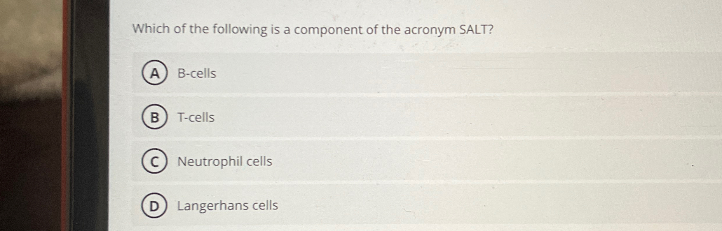 Solved Which of the following is a component of the acronym | Chegg.com