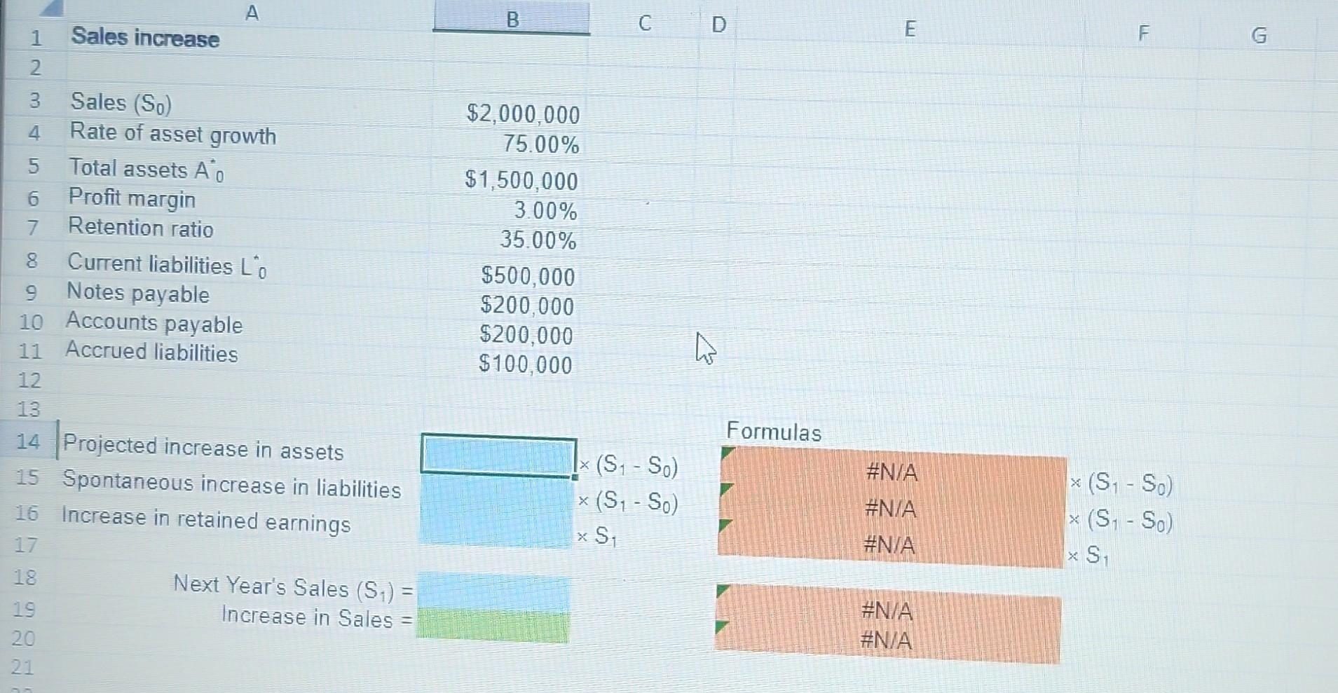 Solved Excel Online Structured Activity: Sales increase | Chegg.com