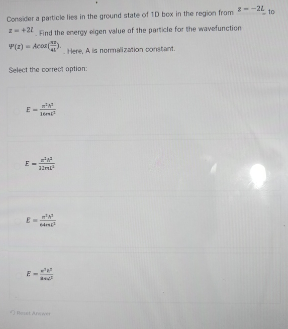 Consider a particle lies in the ground state of 1D | Chegg.com