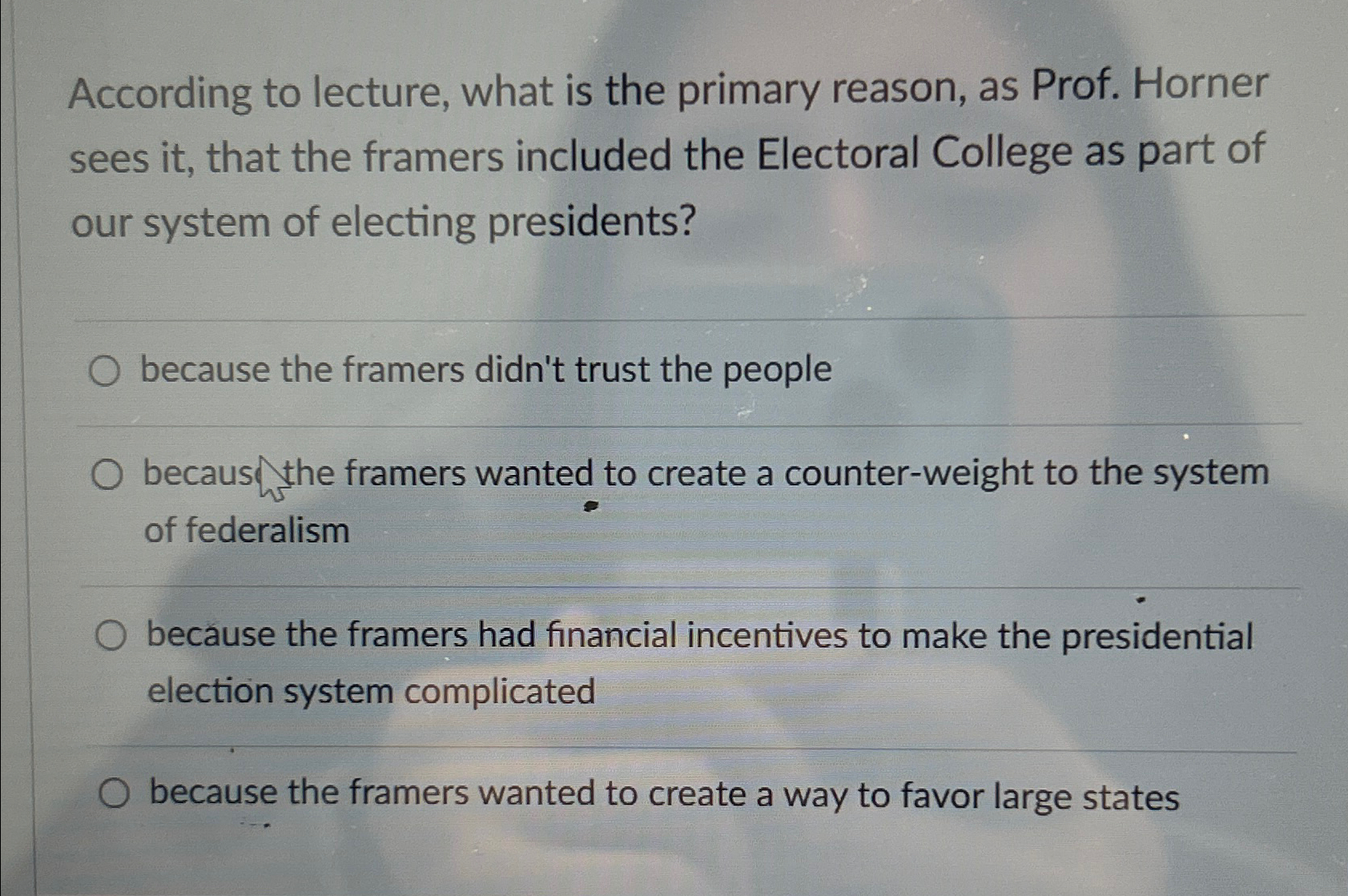 Solved According to lecture, what is the primary reason, as | Chegg.com