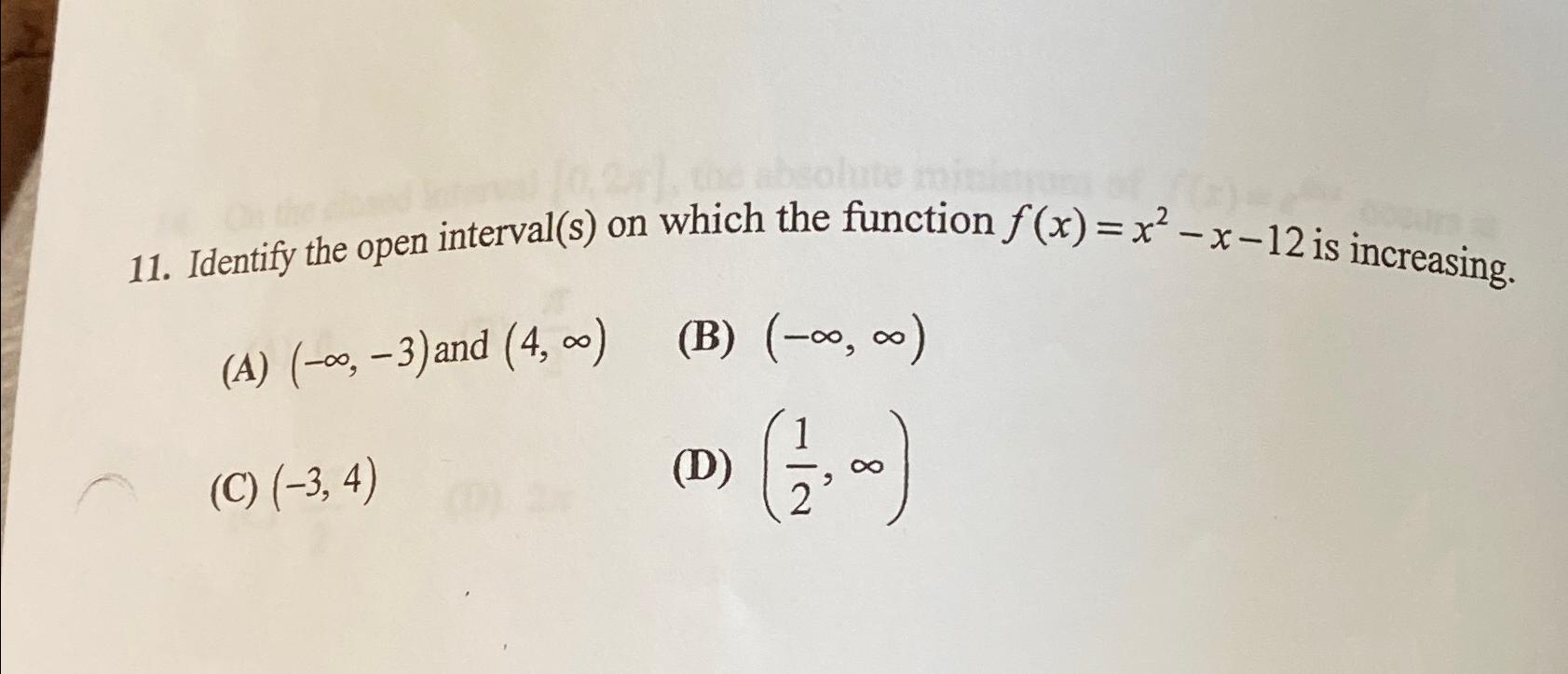Solved Identify the open interval(s) ﻿on which the function | Chegg.com