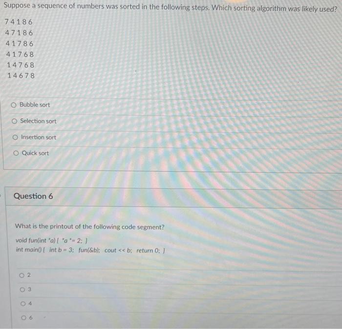 Solved Suppose a sequence of numbers was sorted in the | Chegg.com