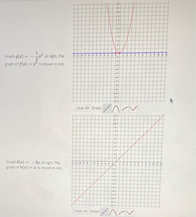 Solved Graph g(x) = at right. The graph of f(x) = ² is shown | Chegg.com
