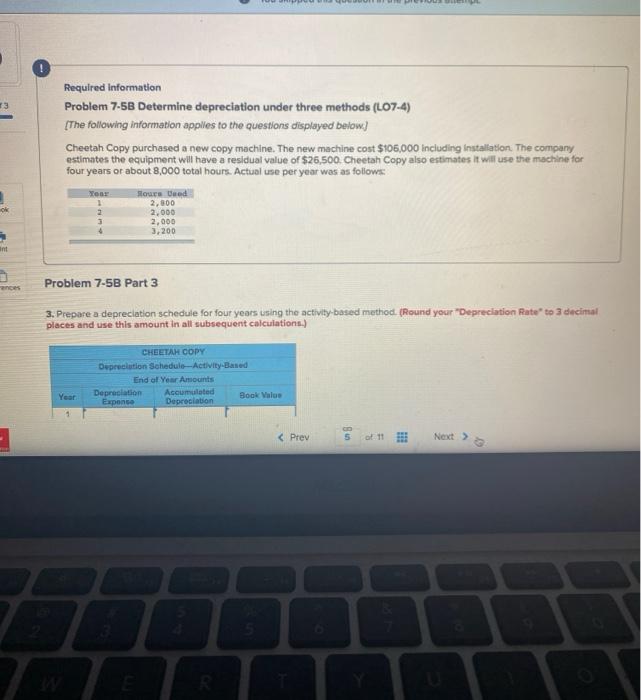 Solved 73 Required Information Problem 7-5B Determine | Chegg.com