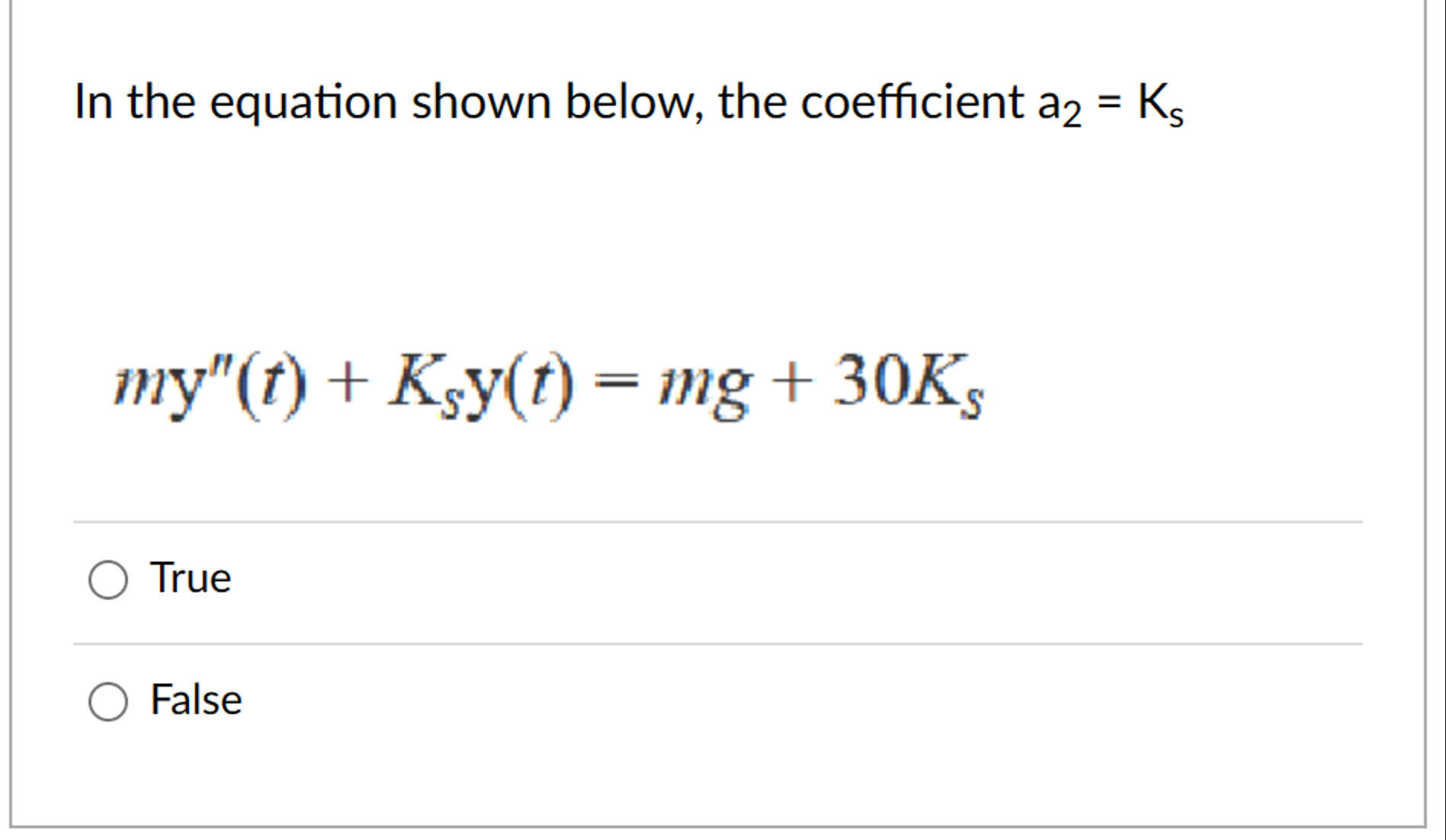 Solved In the equation shown below, the coefficient | Chegg.com
