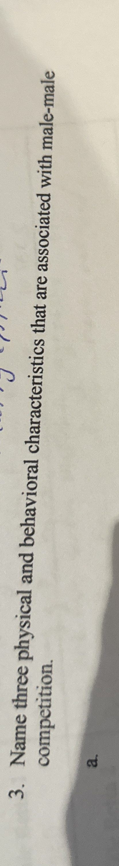 High Quality SOLUTION Name three physical and behavioral characteristics | Chegg.com