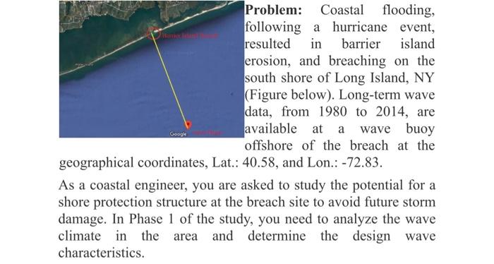 Solved Problem: Coastal flooding, following a hurricane | Chegg.com