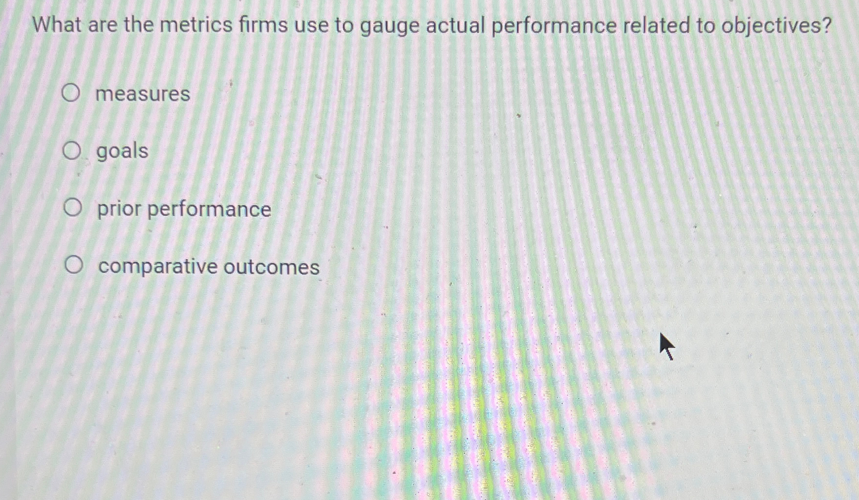 Solved What are the metrics firms use to gauge actual | Chegg.com