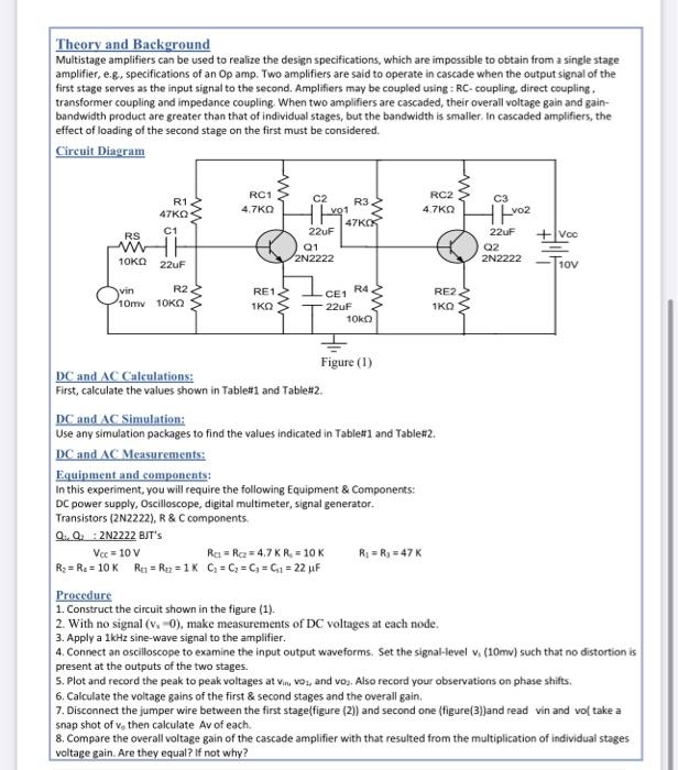 Solved EENG262 LABORATORY EXPERIMENT 1 Objective Study of | Chegg.com
