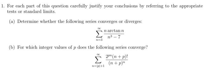 Solved For each part of this question carefully justify your | Chegg.com