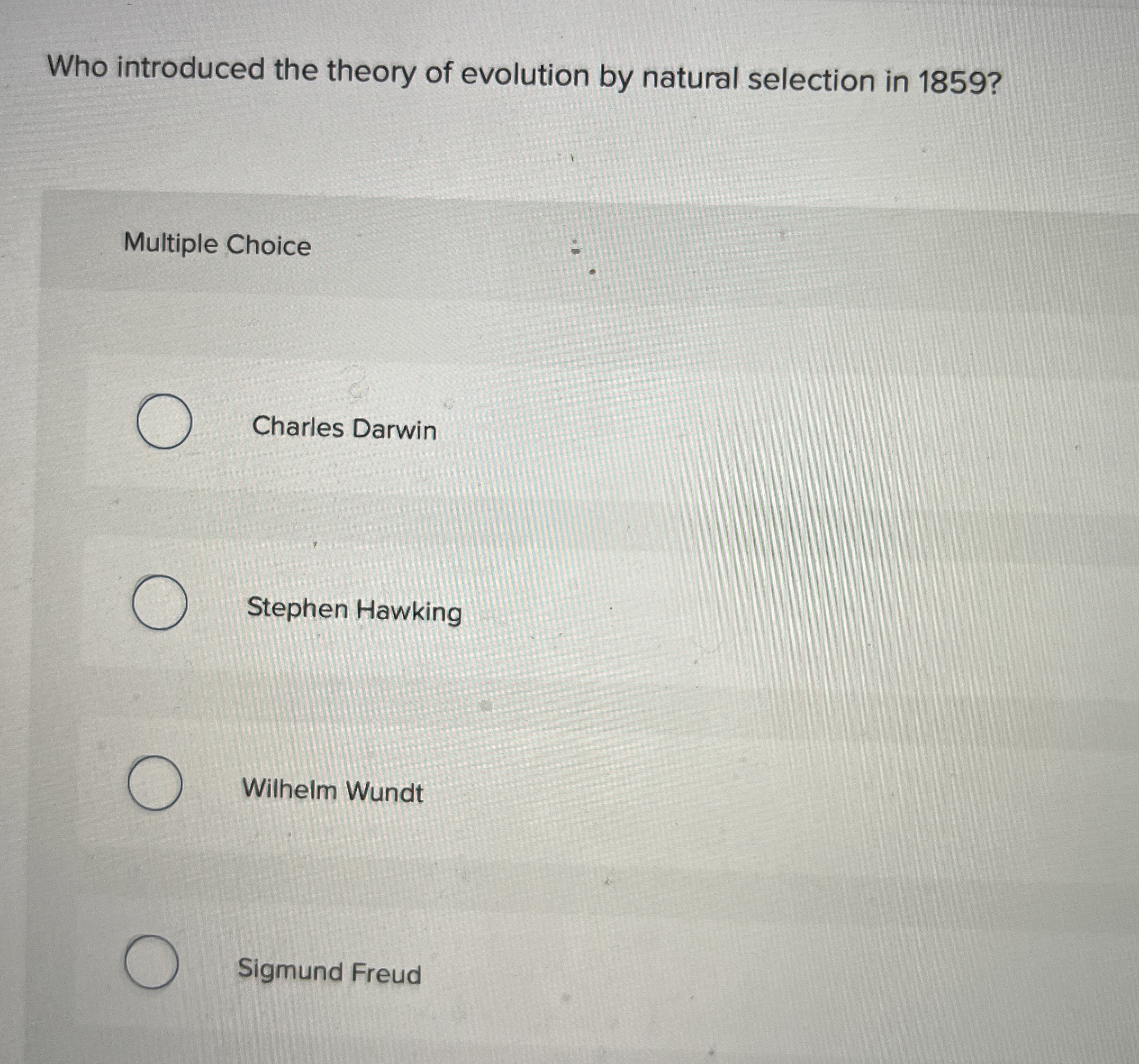 Solved Who introduced the theory of evolution by natural | Chegg.com
