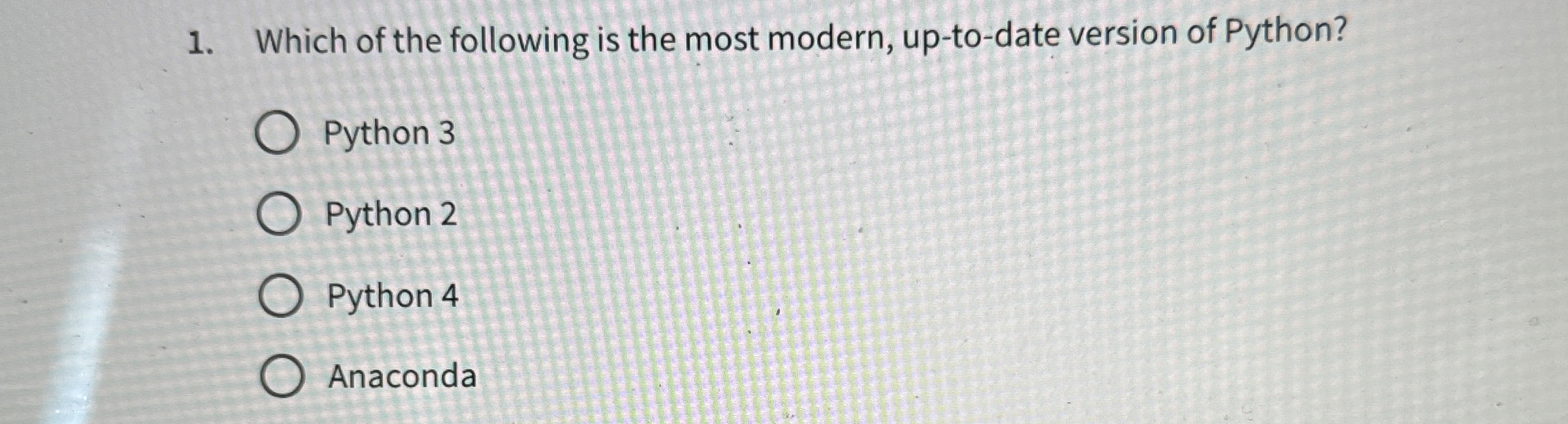 Solved Which of the following is the most modern, up-to-date | Chegg.com