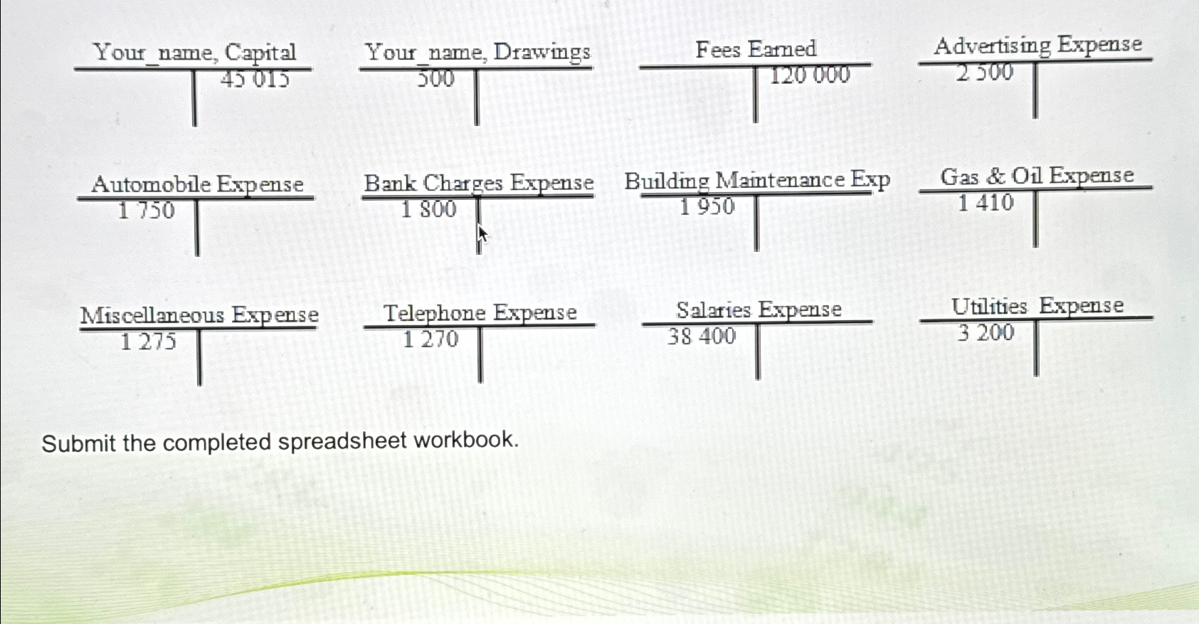 More Expanded Ledger Work AssignmentFor this | Chegg.com