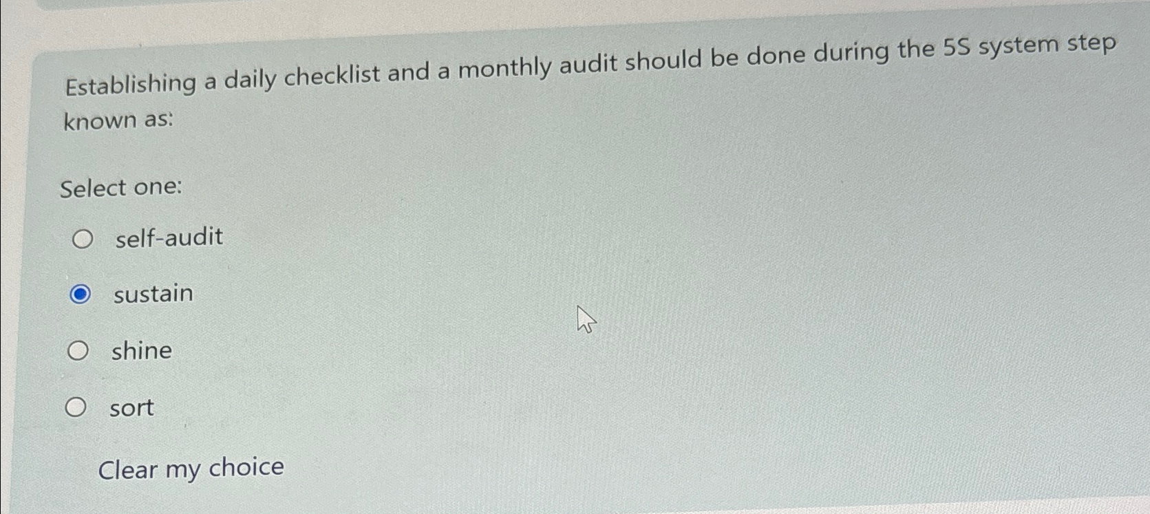 Solved Establishing a daily checklist and a monthly audit | Chegg.com