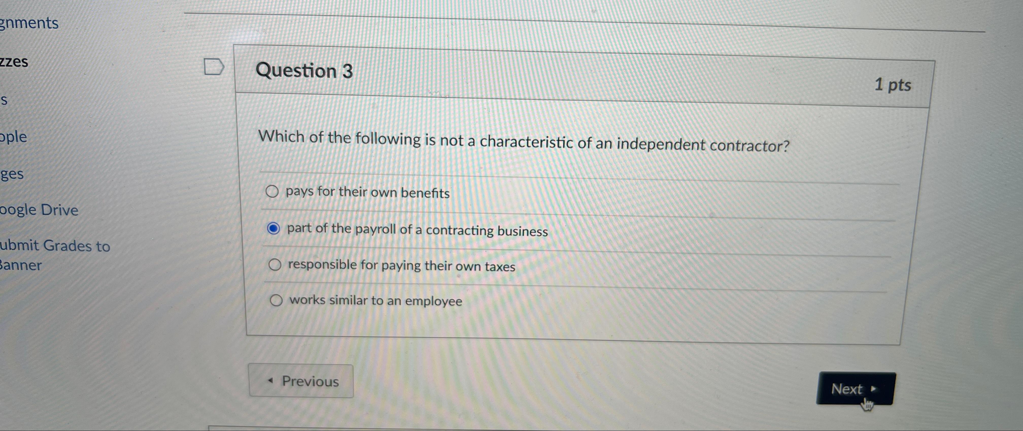 Solved gnmentszzesQuestion 31 ﻿ptsWhich of the following is | Chegg.com