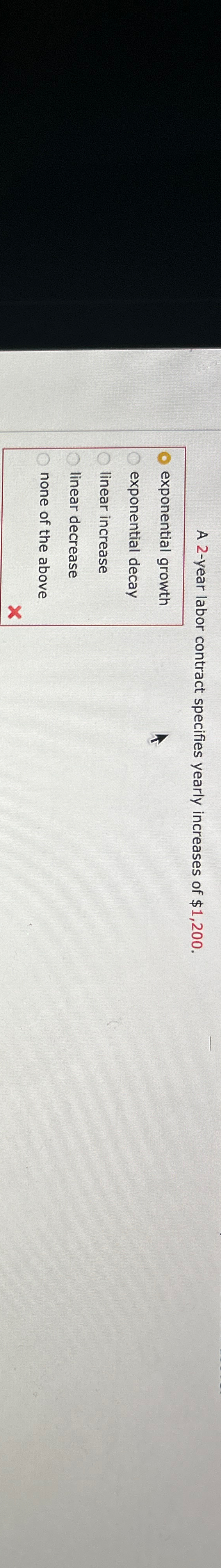 Solved A 2-year labor contract specifies yearly increases of | Chegg.com