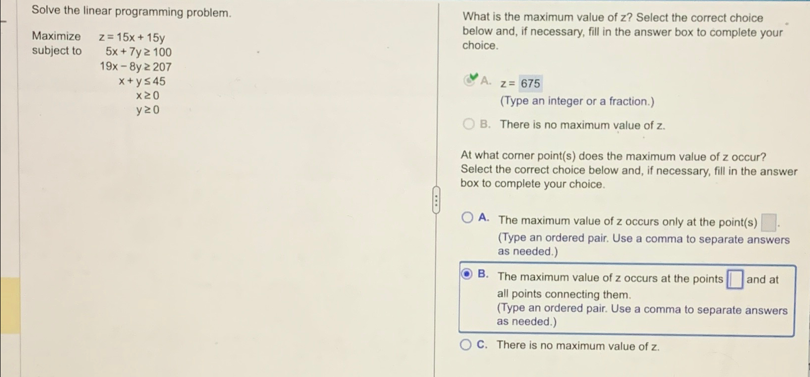 Solved Solve the linear programming problem. ﻿Maximize | Chegg.com