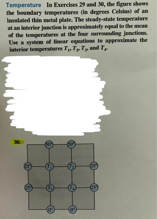 Solved Temperature In Exercises 29 and 30, the figure shows | Chegg.com