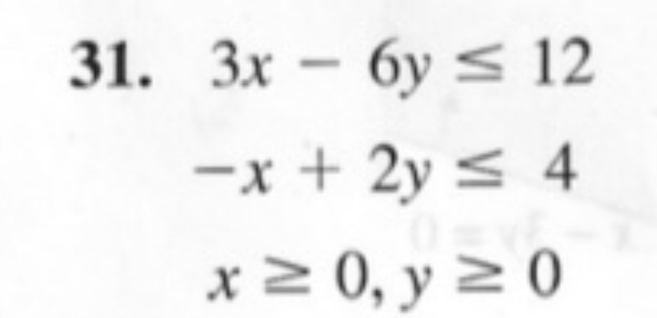 Determine graphically the solution set for each | Chegg.com