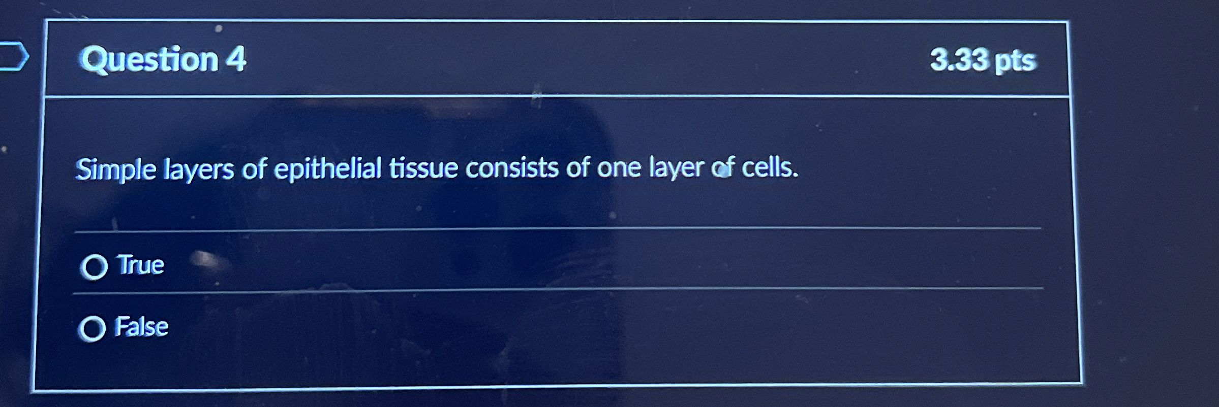 Solved Question 43.38 ﻿ptsSimple layers of epithelial tissue | Chegg.com