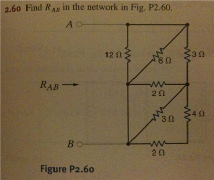 Solved Find RAB in the network in Fig. P2.60. Figure P2.60 | Chegg.com