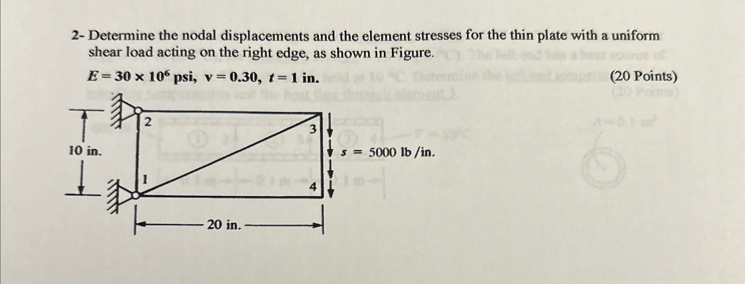 Solved 2- ﻿Determine the nodal displacements and the element | Chegg.com