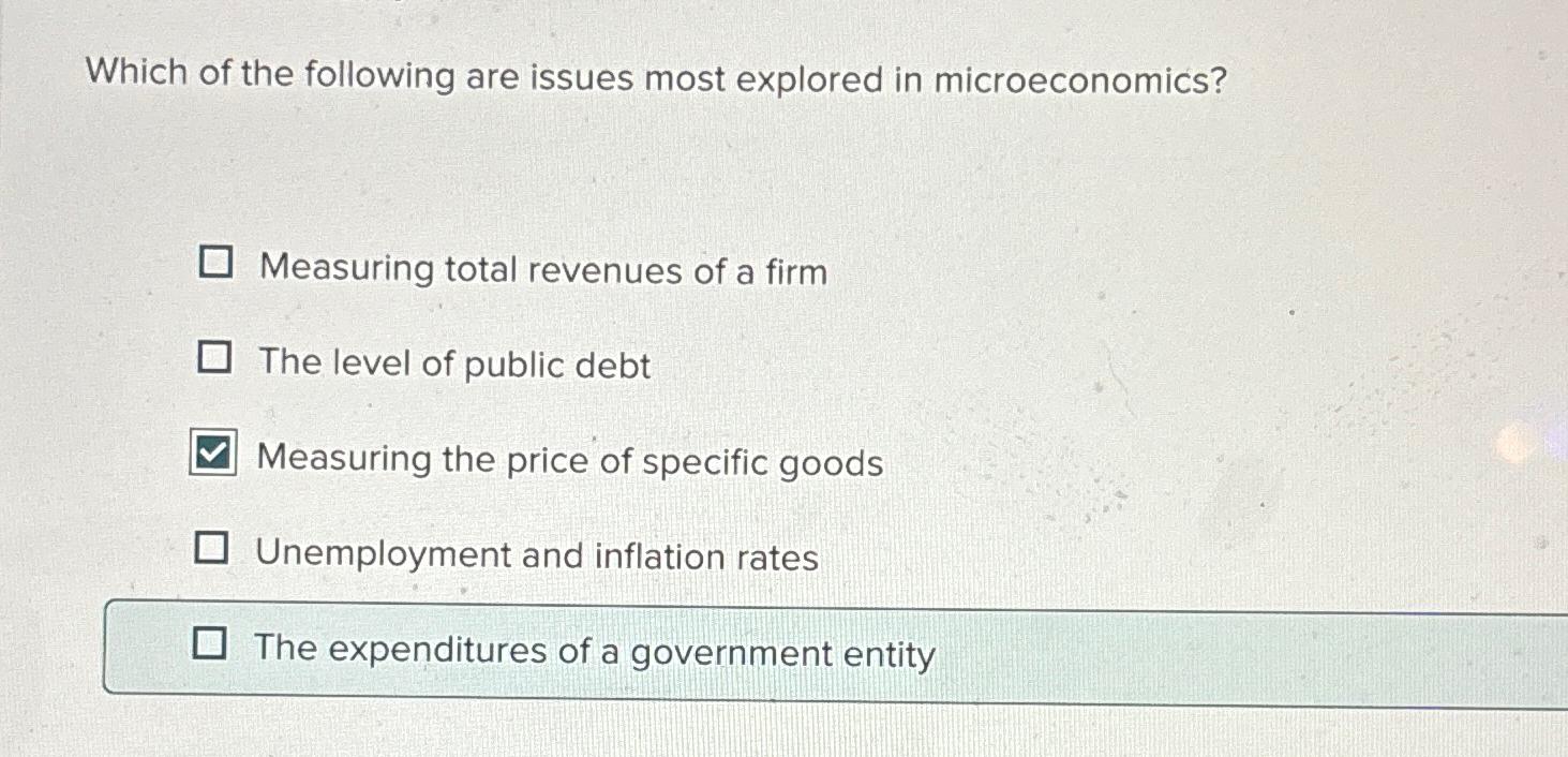 Solved Which of the following are issues most explored in | Chegg.com