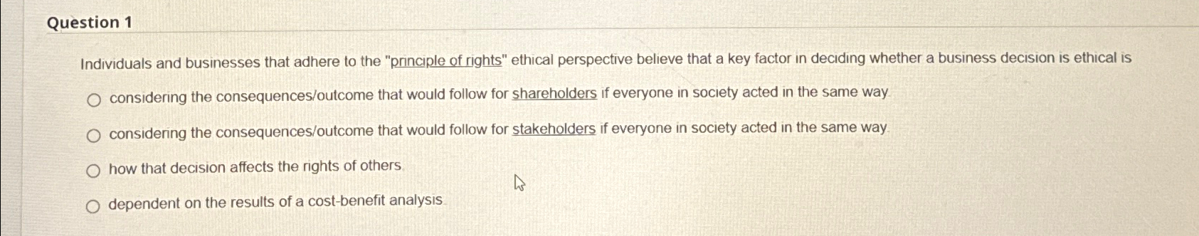 Solved Question 1Individuals and businesses that adhere to | Chegg.com