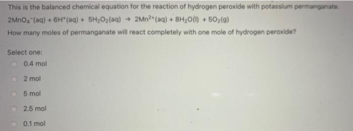 Solved This is the balanced chemical equation for the | Chegg.com