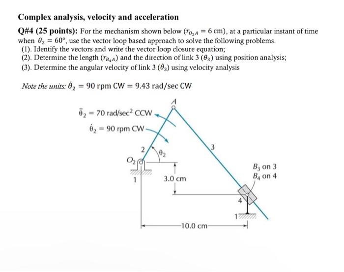 Solved Complex analysis, velocity and acceleration Q\#4 (25 | Chegg.com