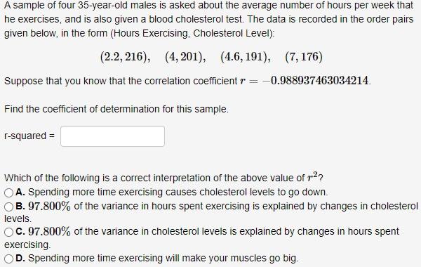 Solved A sample of four 35 -year-old males is asked about | Chegg.com