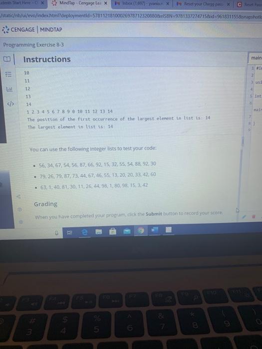 Solved Students Start Here - X MindTap.Cengage Le X Inbox | Chegg.com