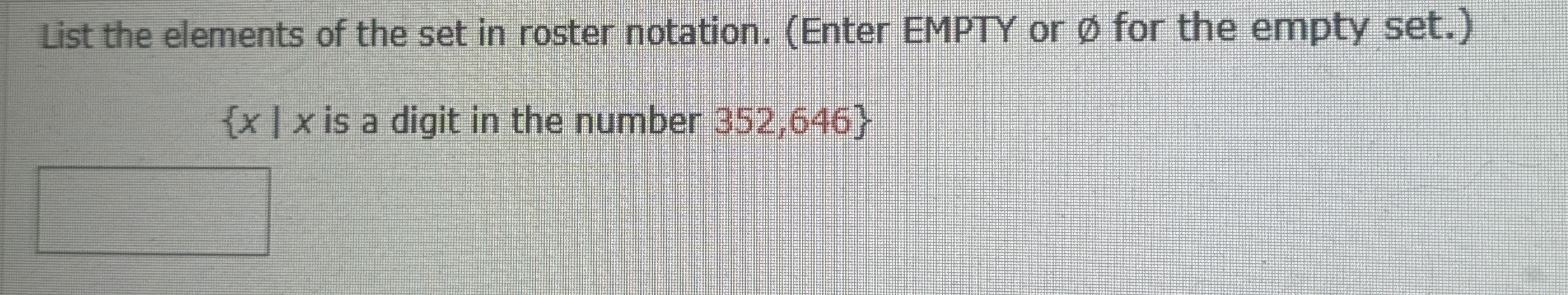 Solved List the elements of the set in roster notation. | Chegg.com