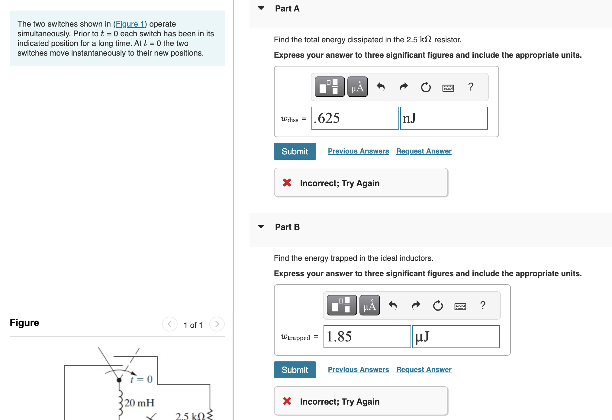 Solved The two switches shown in (Figure 1) | Chegg.com