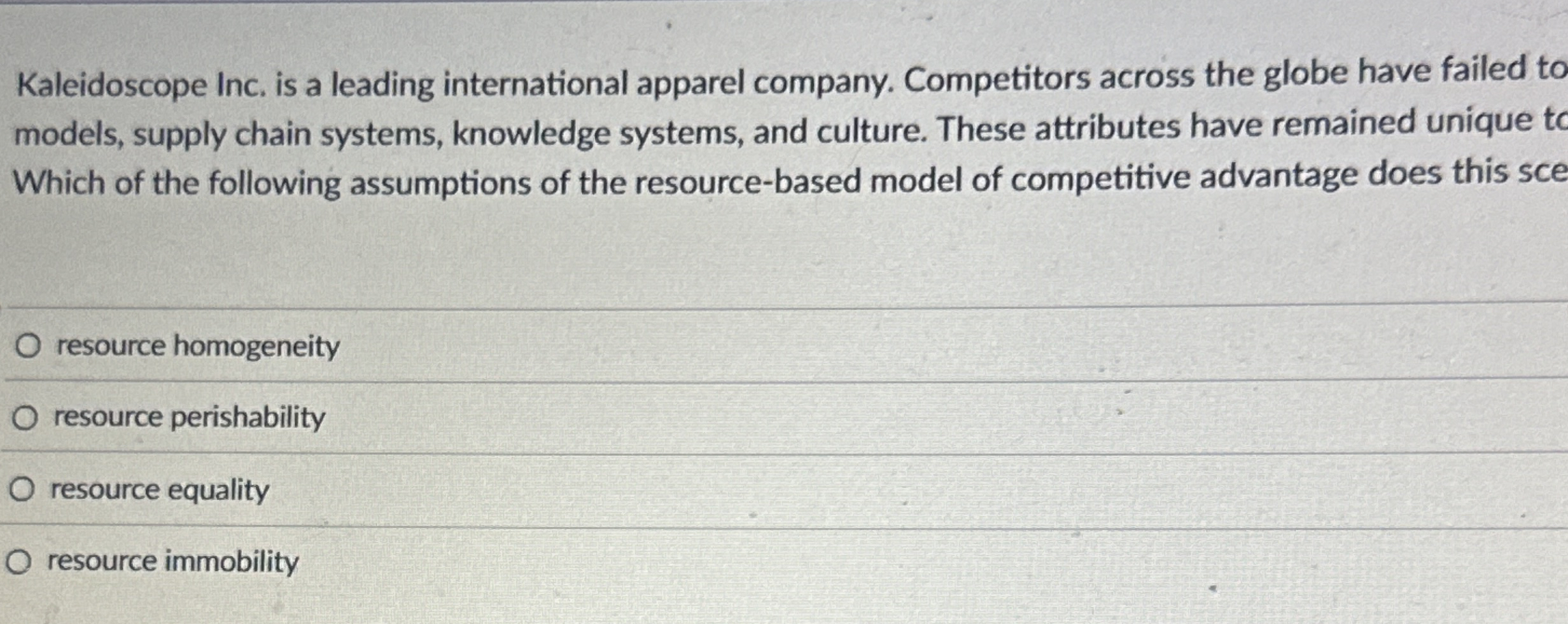 Solved Kaleidoscope Inc. is a leading international apparel | Chegg.com