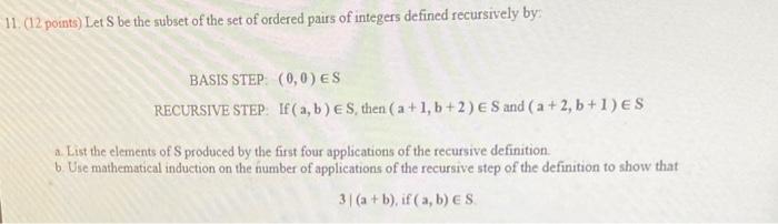 Solved Let S be the sunset of the set ordered pairs of | Chegg.com