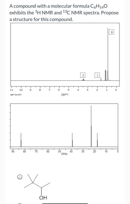 Solved A compound with a molecular formula CóH140 exhibits | Chegg.com