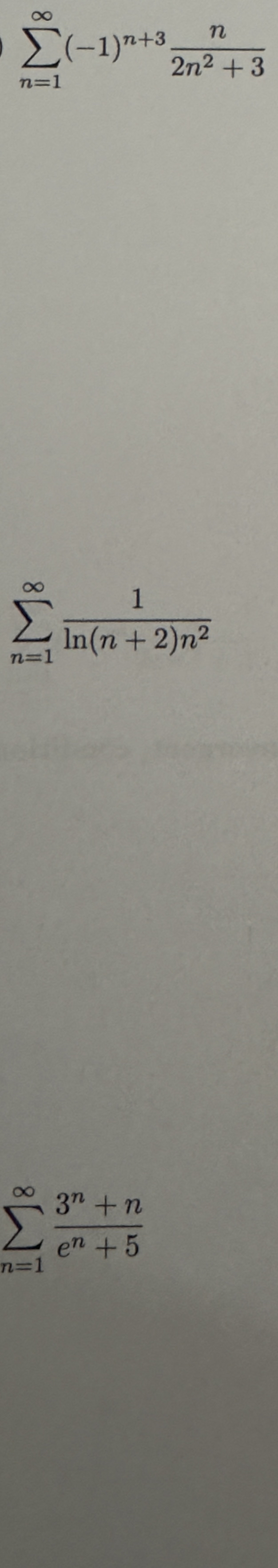 Solved Determine If The Following Series Is Converging Or