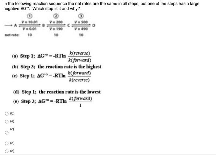 Solved In the following reaction sequence the net rates are | Chegg.com