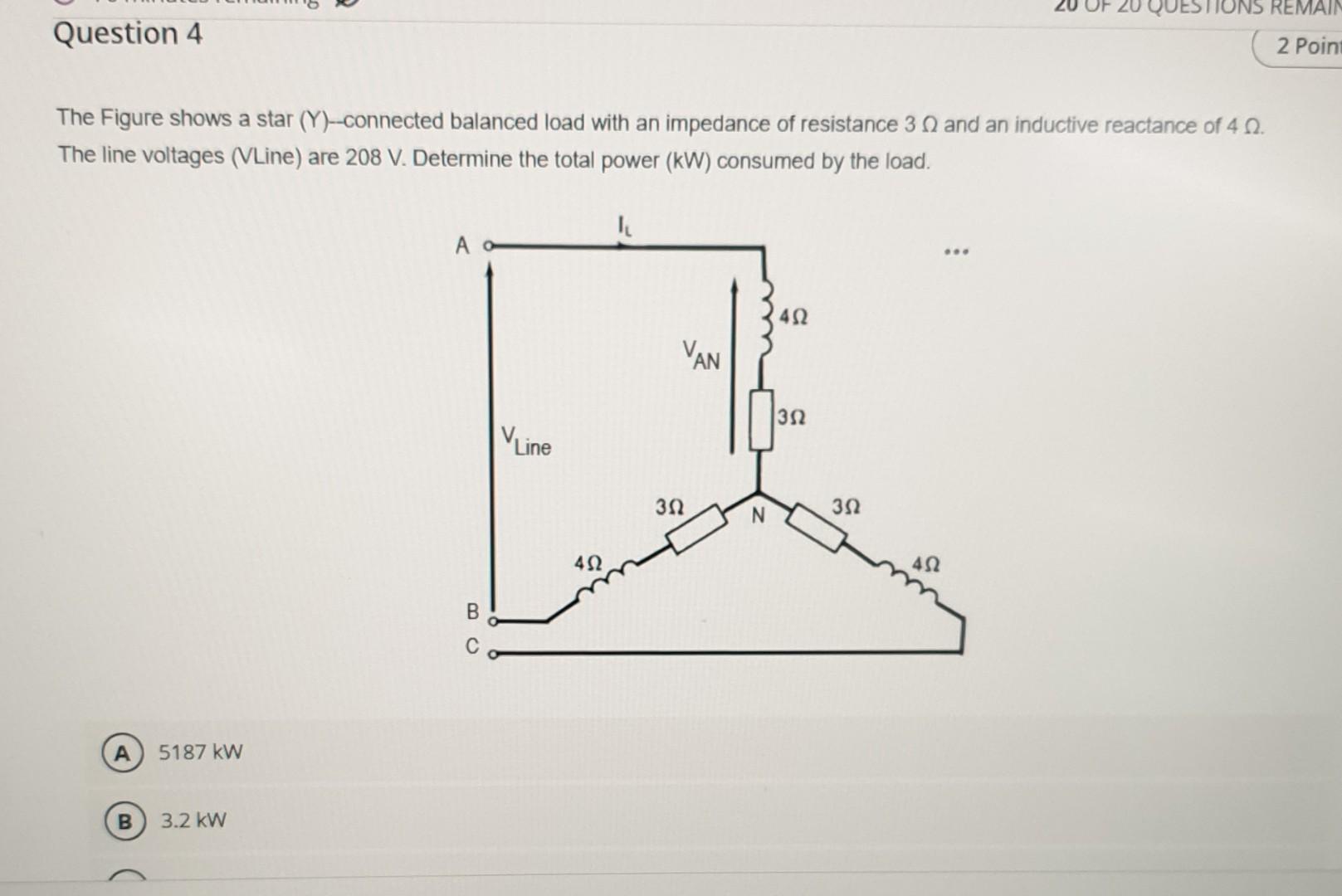 Solved The Figure shows a 3-phase star (Y) connected | Chegg.com